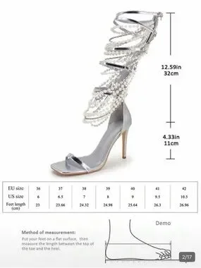 Fashion Nova | Shoes | Fashion Nova Ladies Silver Pearlembellished ...